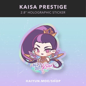 K/DA ALL OUT Holographic Stickers / K-pop Laptop, Water Bottle Decals ...