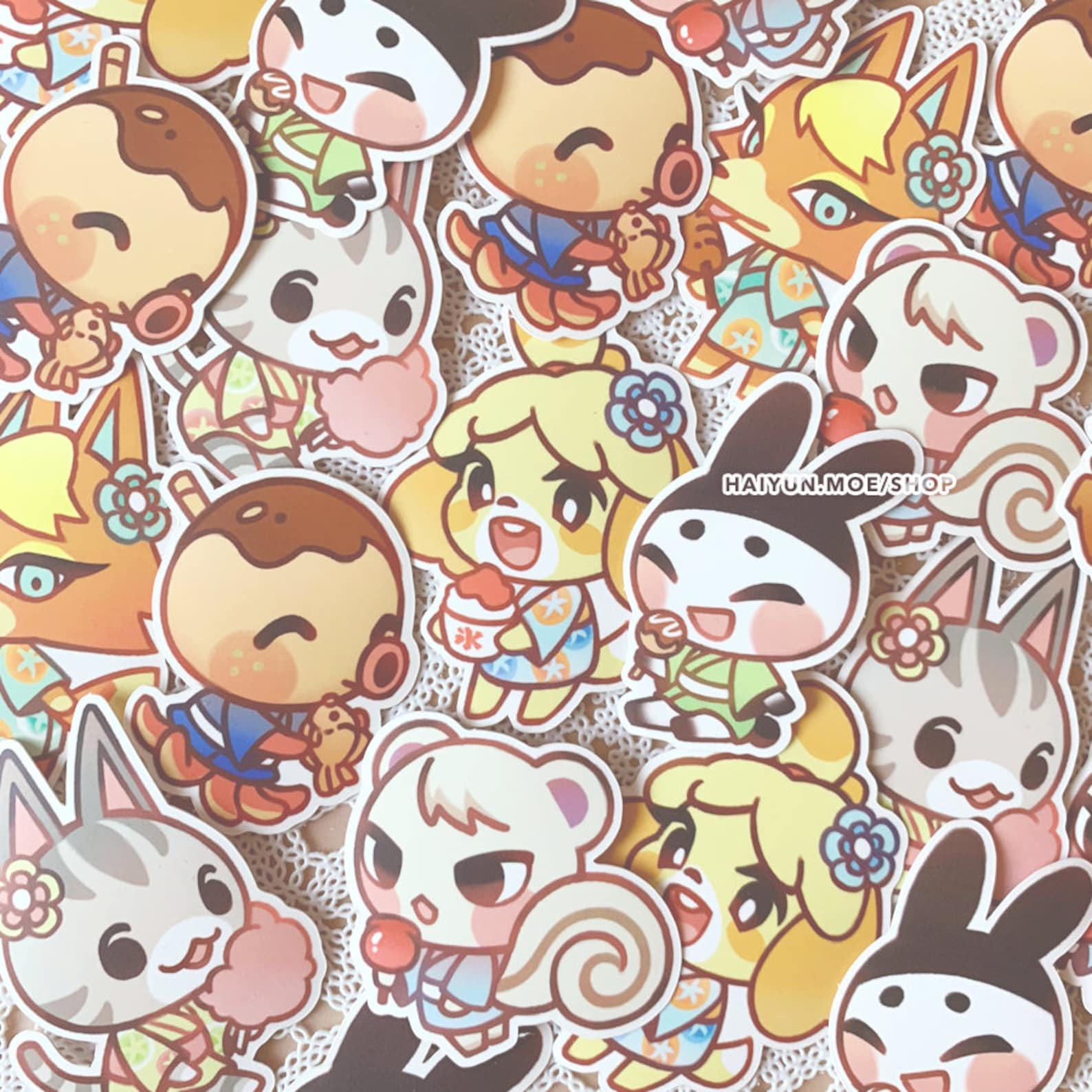 ACNH Summer Festival Stickers / Animal Crossing Water Bottle - Etsy