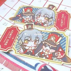 Honkai: Star Rail Astral Express Ticket Matte Gold Stickers / Water ...
