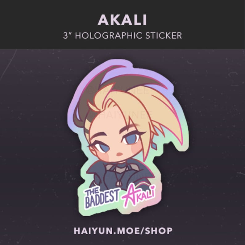 K/DA THE BADDEST Holographic Stickers / K-pop Laptop Water - Etsy