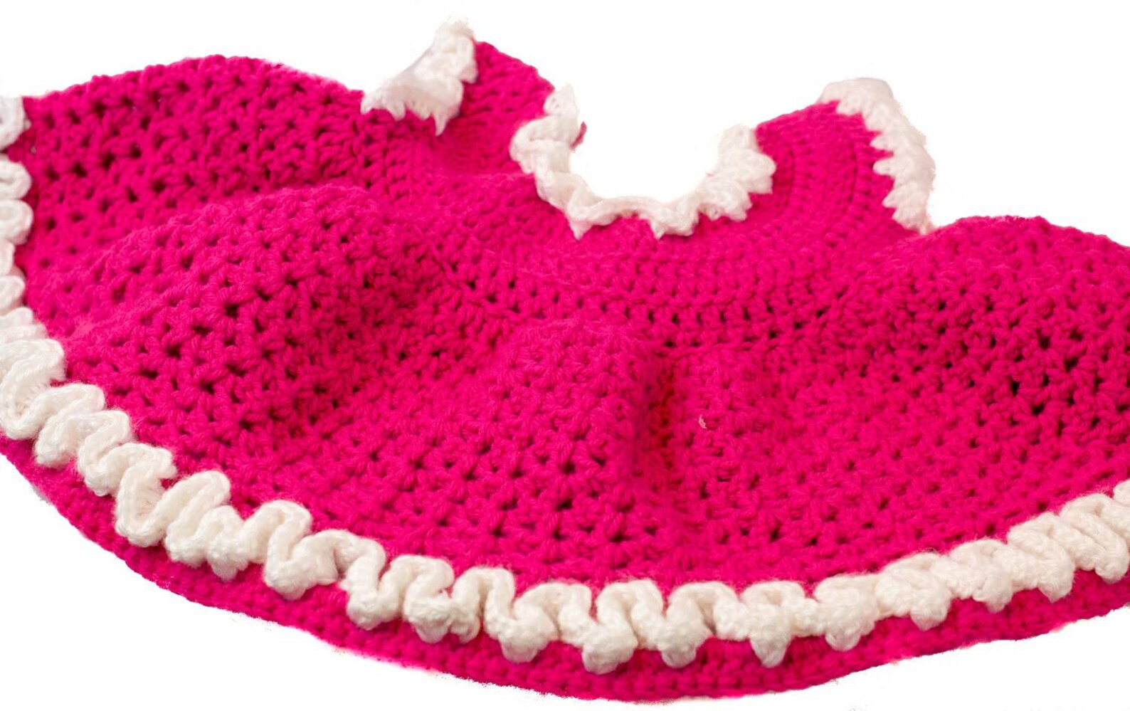 12 Month Girl's Dress, Bright Pink Dress With 3D Frills at Collar, Arms ...