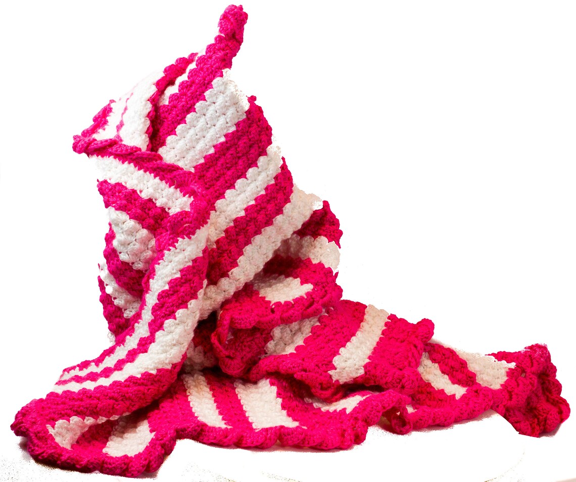 Pink and White Bubble Blanket - Etsy
