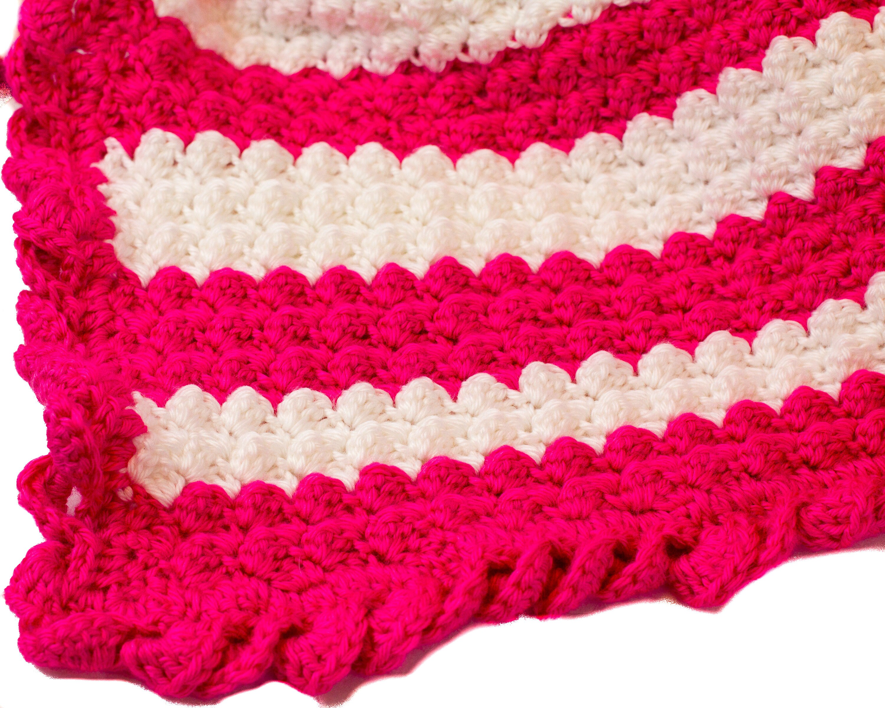 Pink and White Bubble Blanket - Etsy