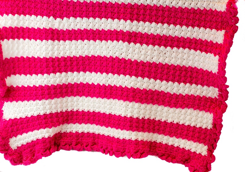 Pink and White Bubble Blanket - Etsy