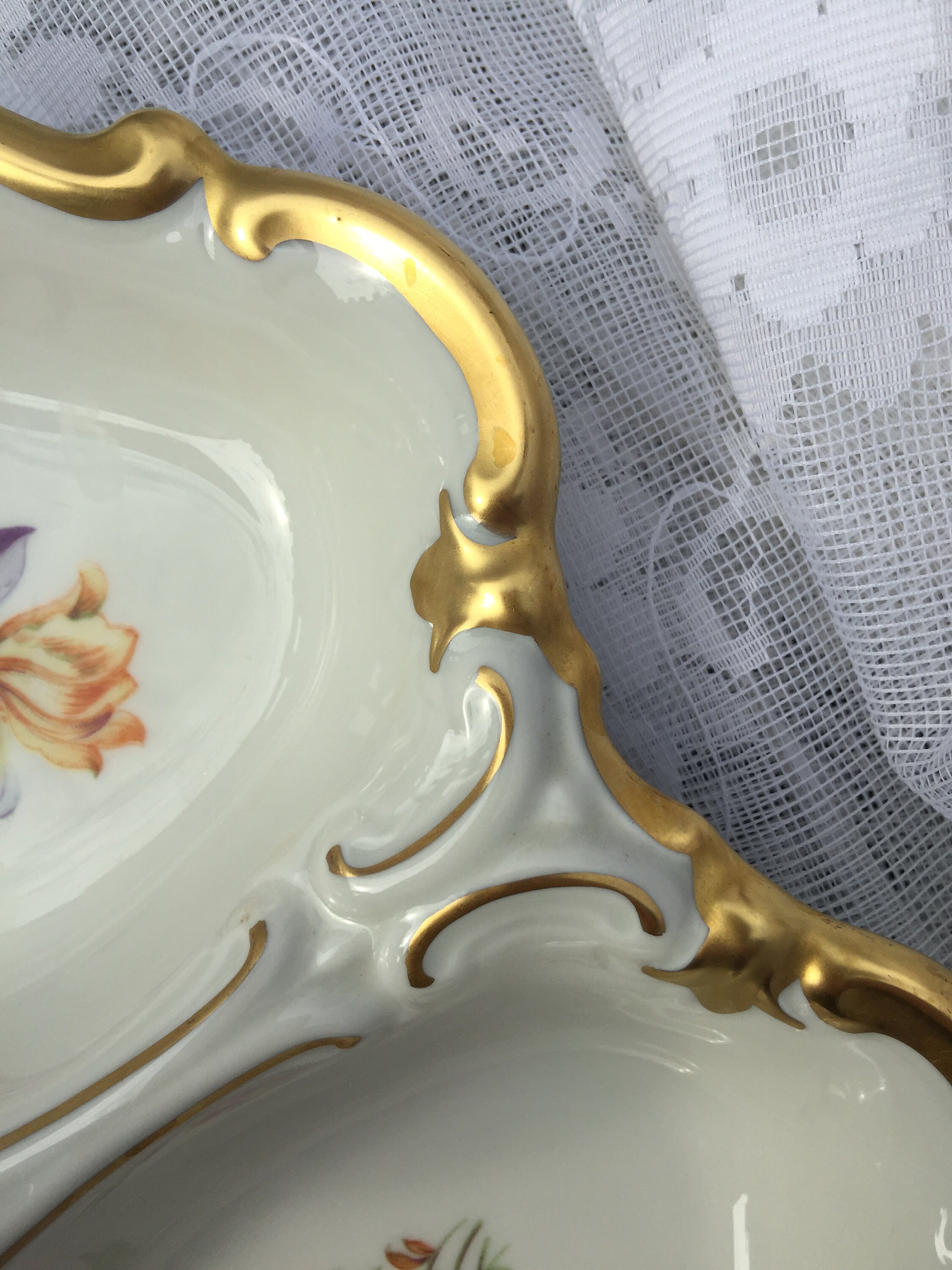 Reichenbach Fine China Relish Serving 3 section Divided Dish Tray ...