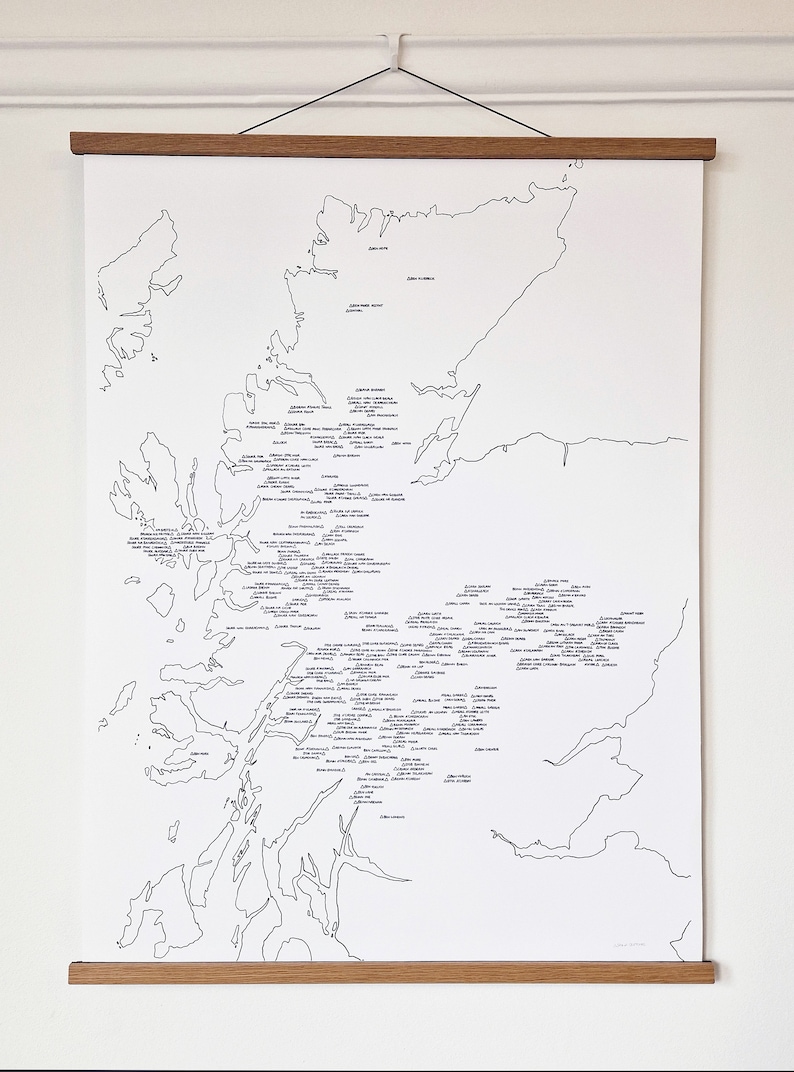 A1 Munro Map | Munro Bagging - Colour Your Own | Scotland | Scottish ...