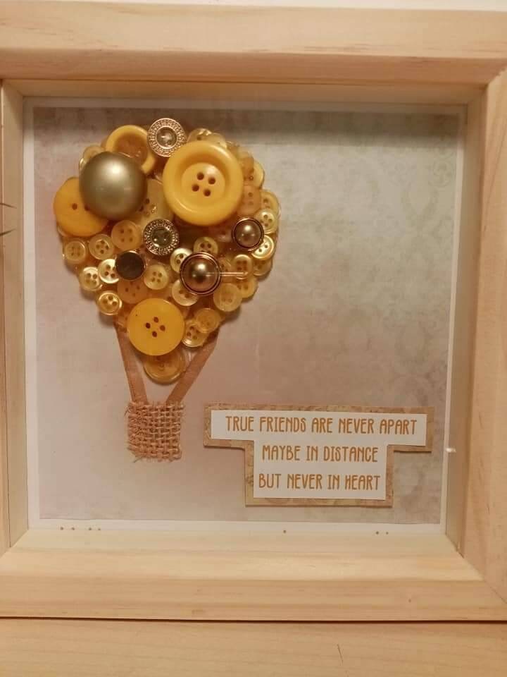 Friendship Quote Button Art Frame - Etsy