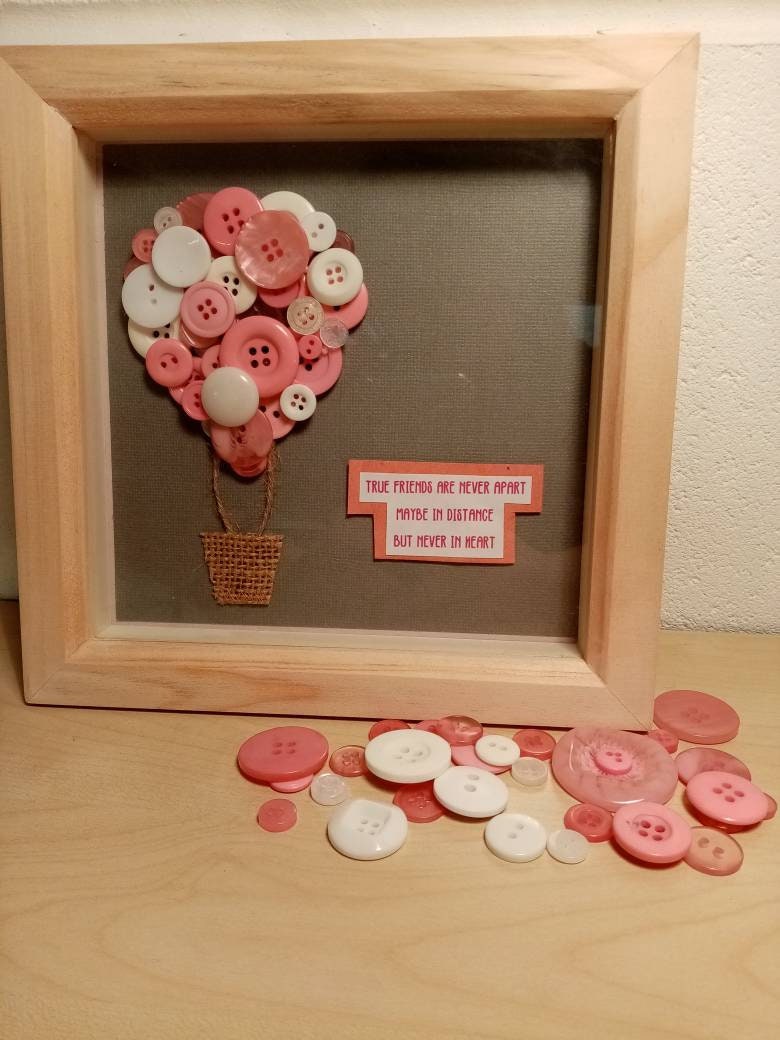 Friendship Quote Button Art Frame - Etsy