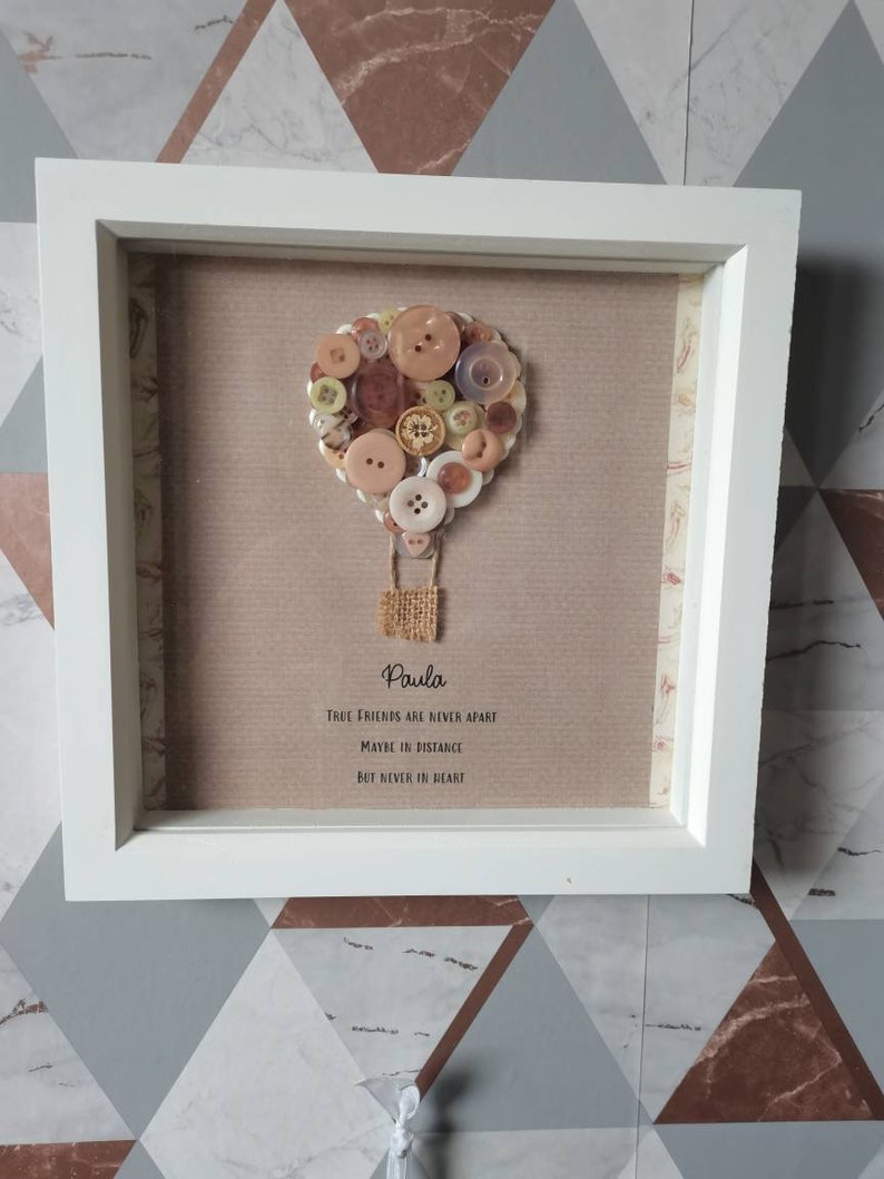 Friendship Quote Button Art Frame - Etsy