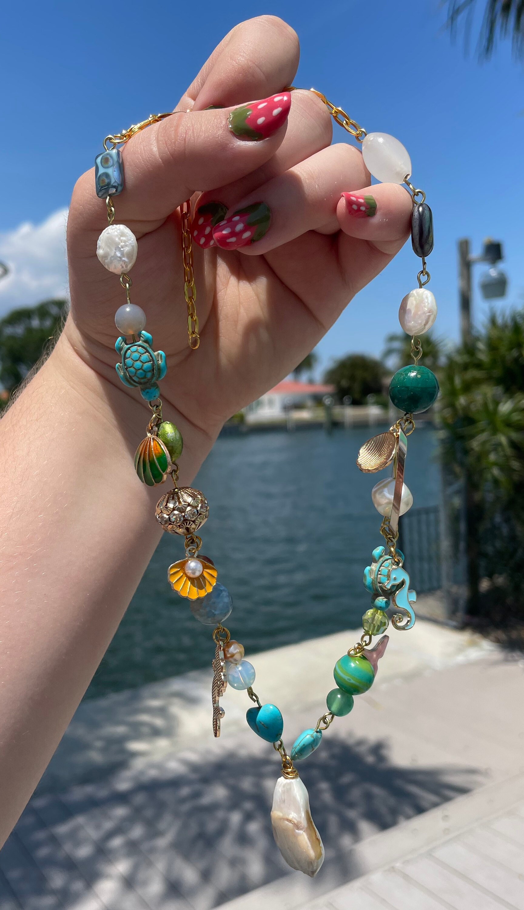 Beaded Colorful Clutter Mermaid Beach/ocean Large Pearl - Etsy