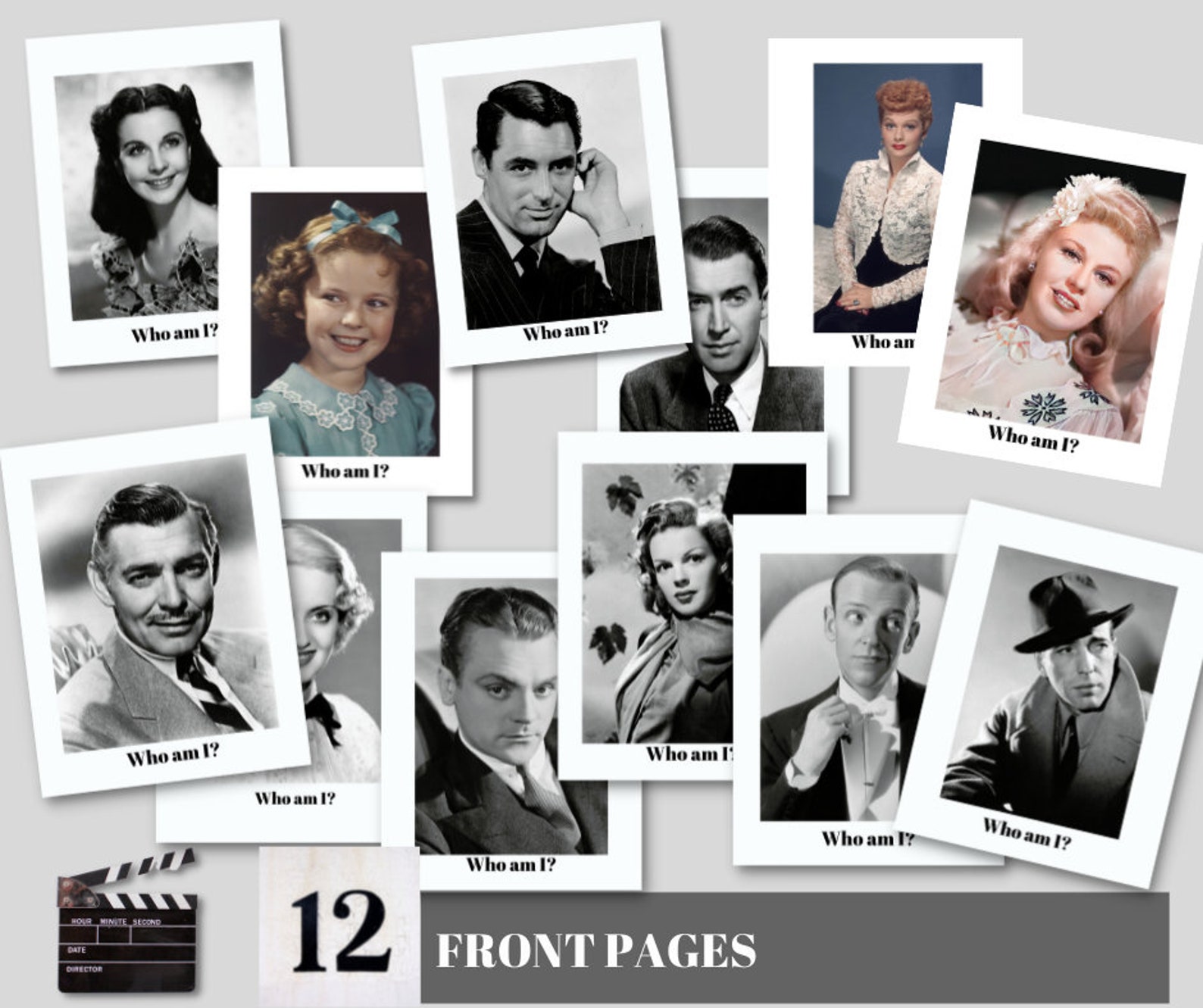 Classic Hollywood Reminiscing Flashcards Dementia Activity - Etsy Canada