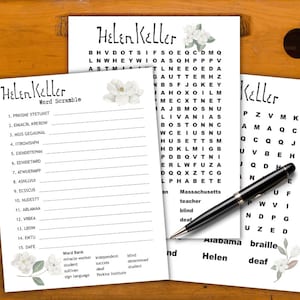 Helen Keller, Helen Keller Activity Packet, Helen Keller Biography ...
