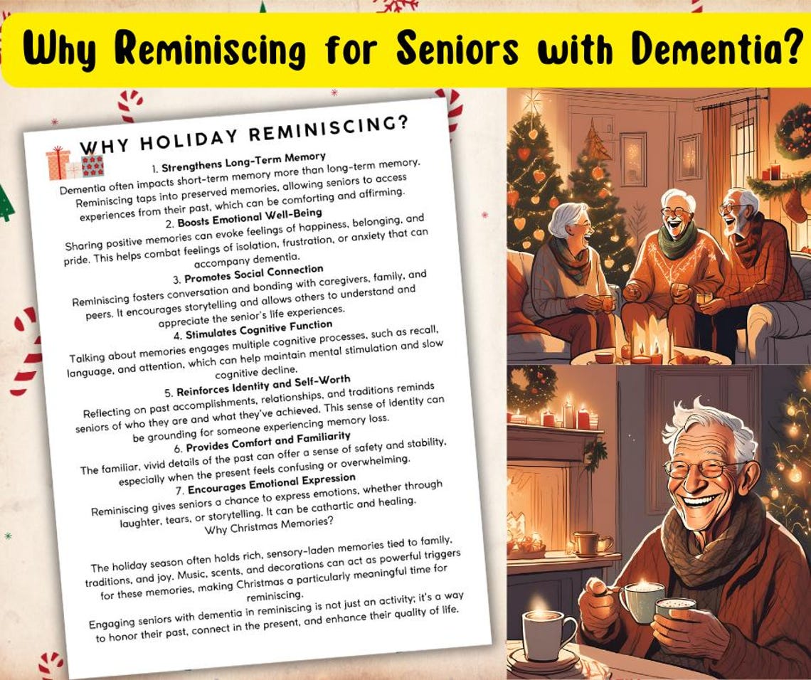 Christmas Conversation Starters: Dementia Holiday Activity (PDF) - Etsy