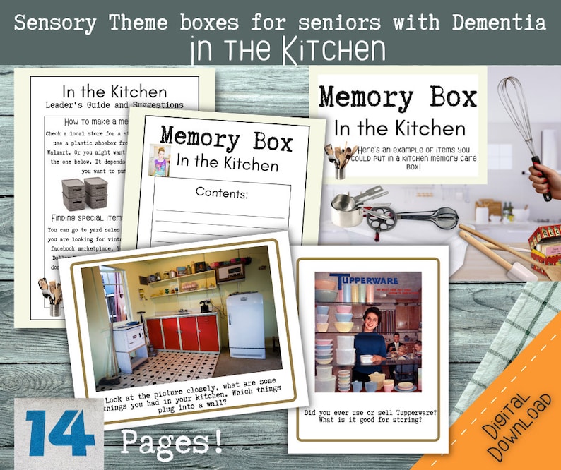 Dementia Sensory Memory Box Kit: Kitchen Theme (PDF) - Etsy