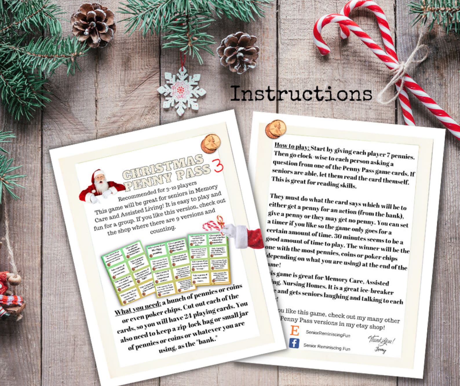 Christmas Game, Christmas Game for Seniors, Nursing Home Christmas Game ...