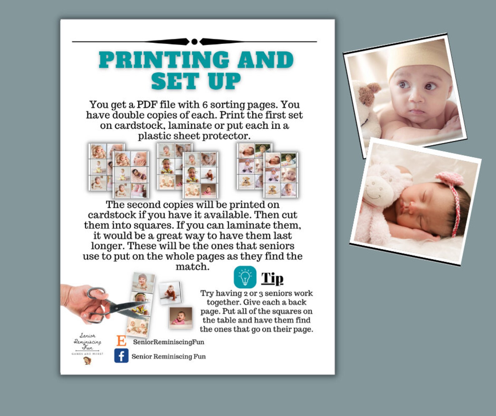 Dementia Sorting Kits, Sorting Games, Dementia Sorting Sheet, Senior ...