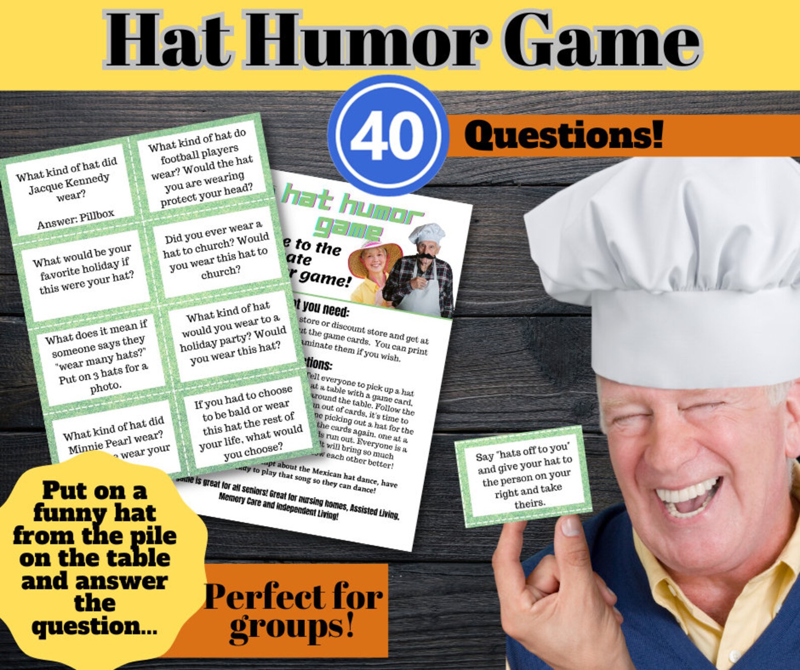 Ice-breaker Party Game, Alzheimers Game, Senior Activity, Memory Care ...