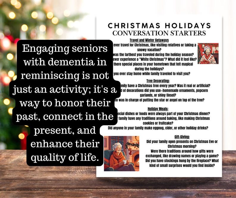 Christmas Conversation Starters, Dementia Activities, Dementia ...