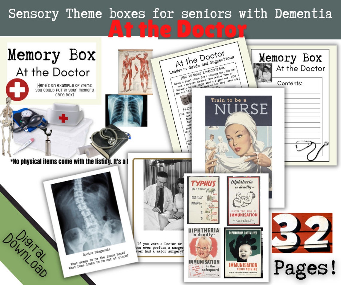 Memory Box, Sensory Kit, Senior Memory Box, Dementia Sensory Box ...