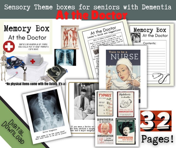 Memory Box Sensory Kit Senior Memory Box Dementia Sensory - Etsy