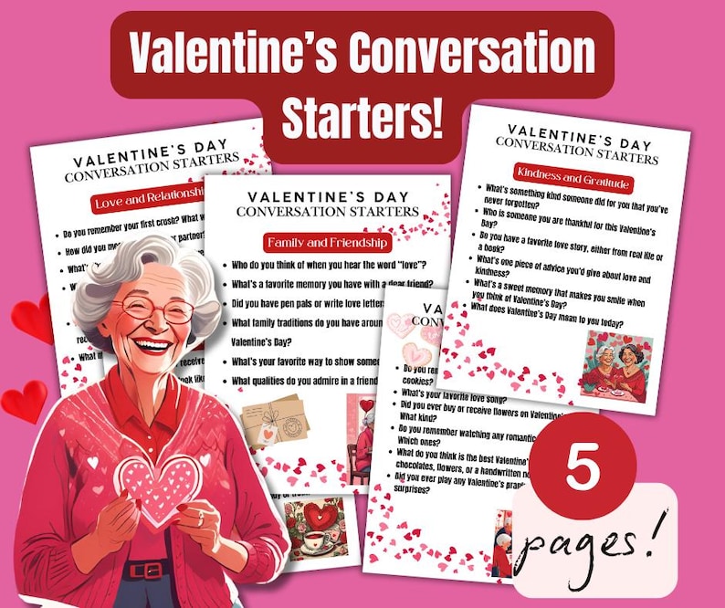 Valentine Reminiscing Cards, Valentine Conversation Starters for ...