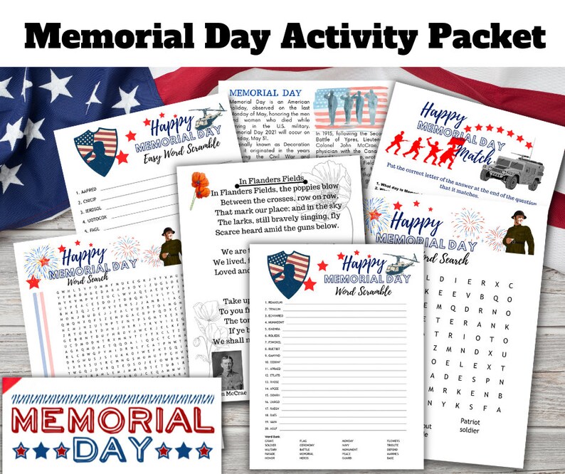 Memorial Day Game Memorial Day Activities Memorial Day - Etsy