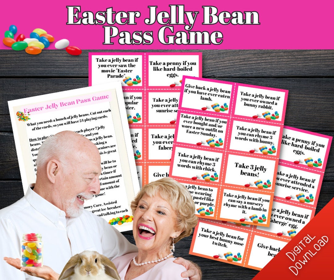Easter Jelly Bean Game: Party Fun for Adults & Seniors (download) - Etsy