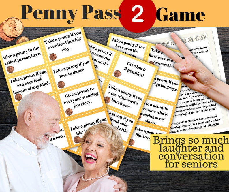 Penny Pass Game Bundle: Senior Activity, Dementia Friendly (digital ...