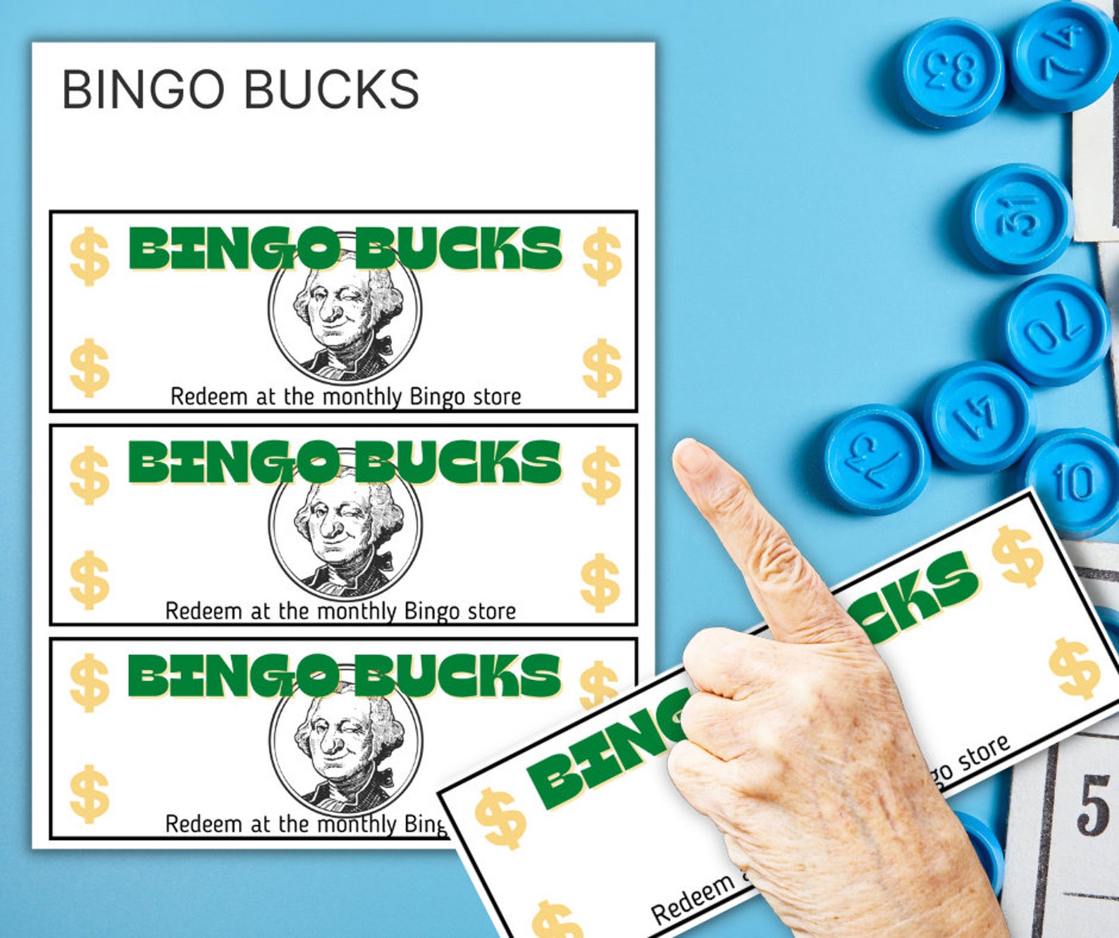 Bingo Bucks, Bingo Bucks for Bingo Store, Bingo Winner, Bingo Bucks for Seniors, Downloadable ...