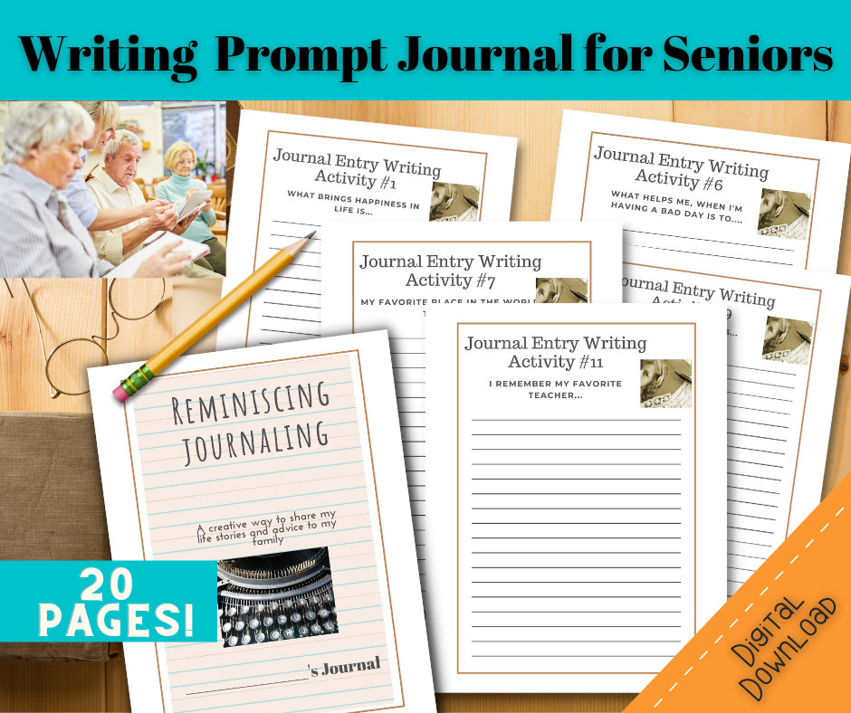 Reminiscing Journal Seniors Grandparent Journaling Senior Activity ...