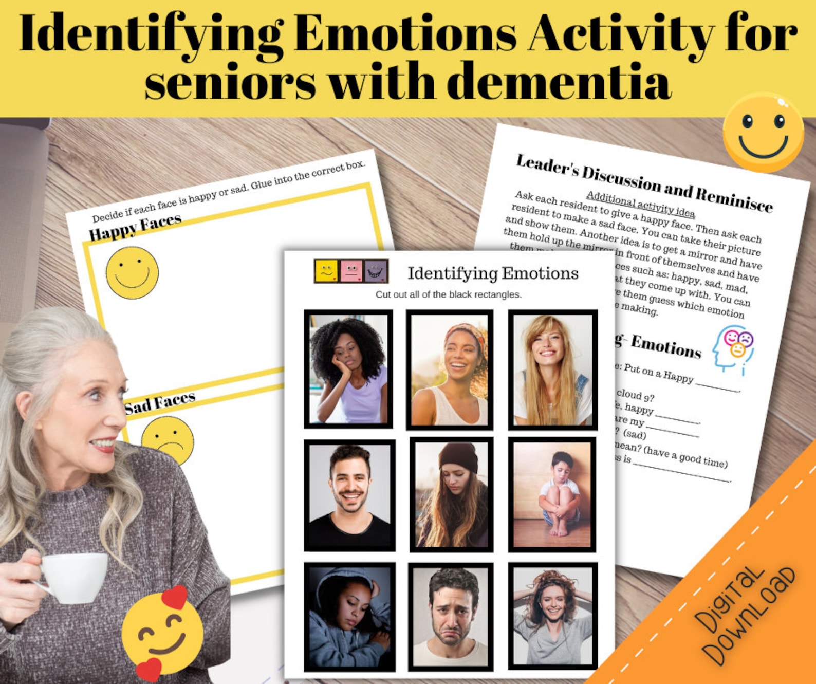Identifying Emotions, Alzheimers Activity, Dementia Activity, Seniors ...