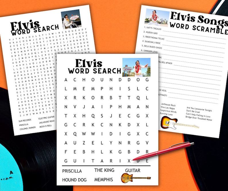 Elvis Activity Packet: Biography, Puzzles, Coloring (digital Download ...