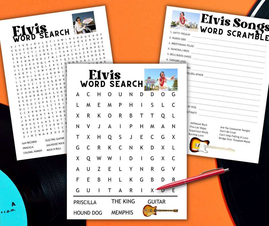 Elvis Activity Packet: Biography, Puzzles, Coloring (digital Download ...