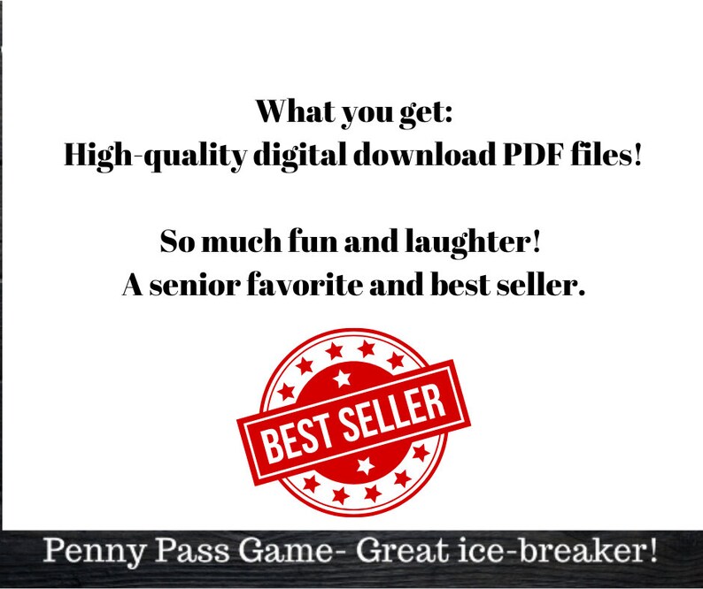 Patriotic Penny Pass Game: Senior Ice Breaker (digital Download) - Etsy