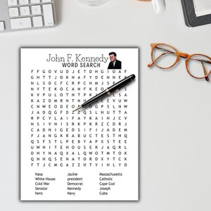 JFK Activity Mega-pack: Large Print History & Coloring (digital ...