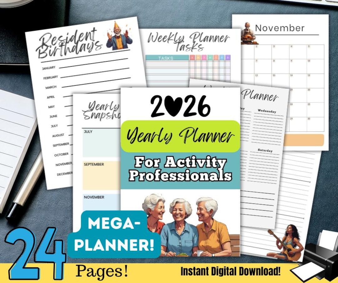 2026 Activity Professional Mega Planner: 24-page Download (PDF) - Etsy