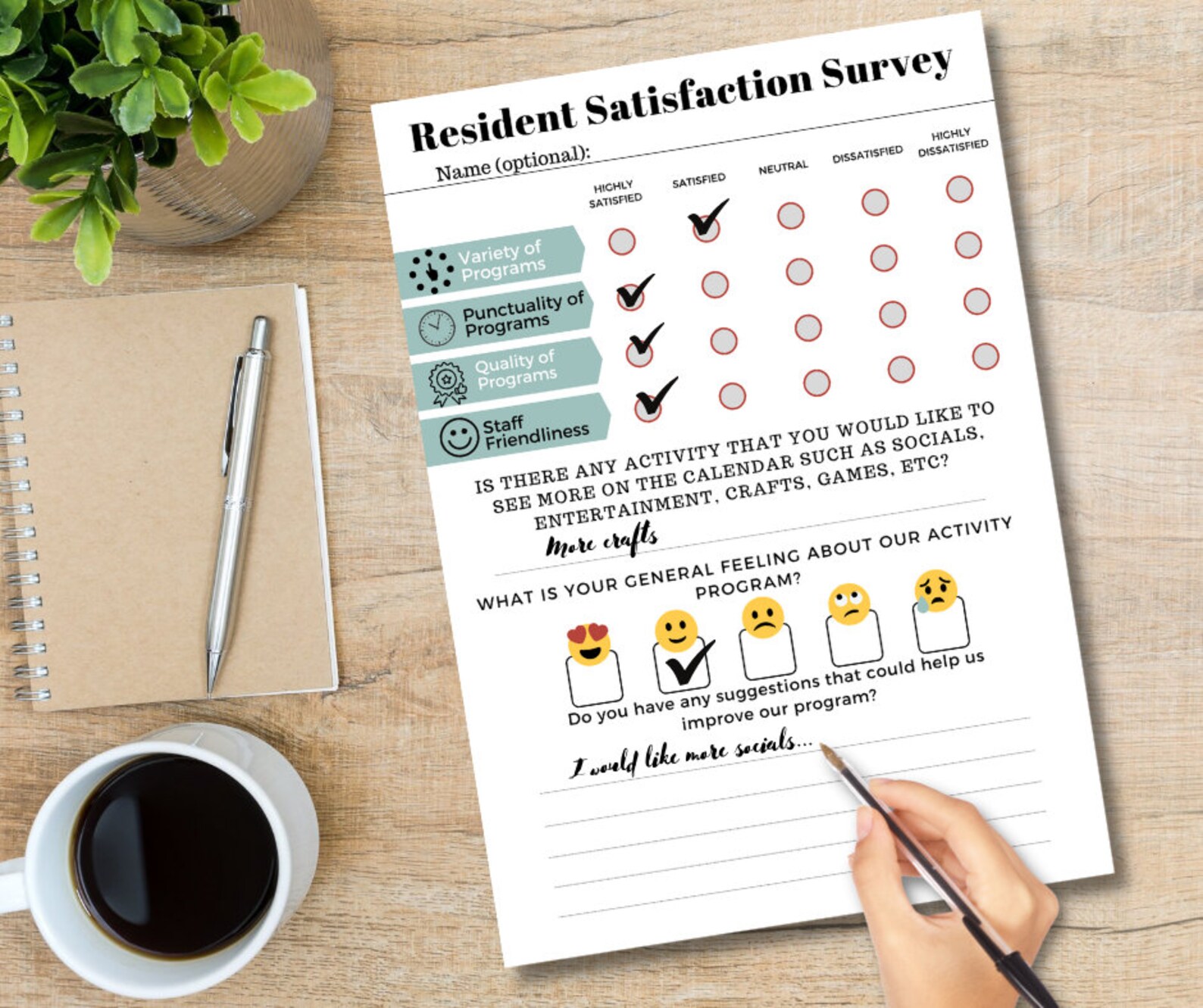 Senior Survey, Activity Program Survey, Resident Council Survey ...
