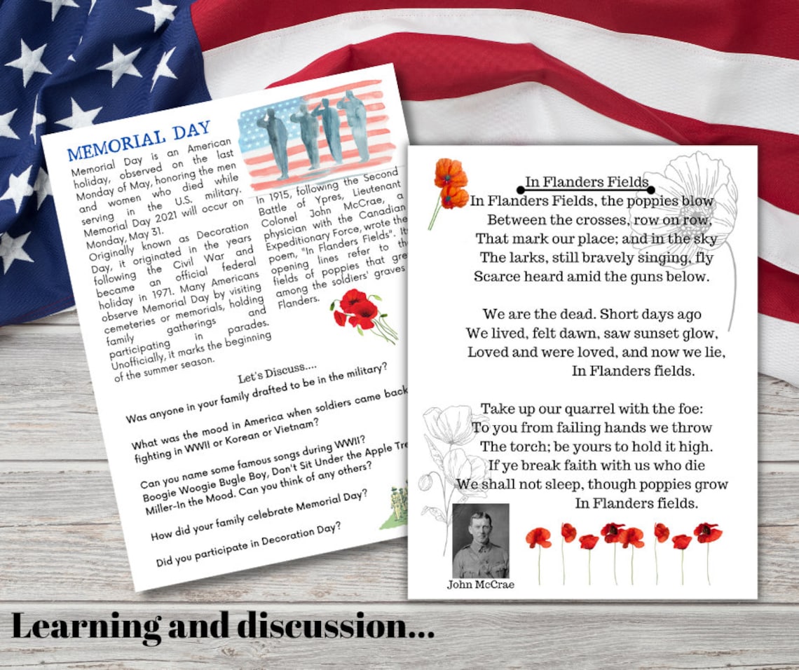 Memorial Day Game Memorial Day Activities Memorial Day - Etsy