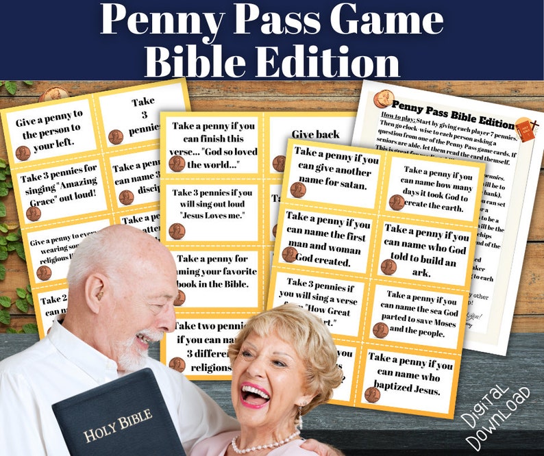 Penny Pass Bible Trivia Game for Seniors (digital Download) - Etsy