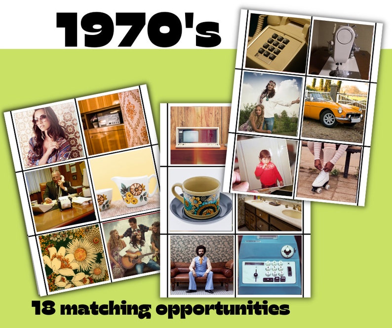 Decades, Matching Bundle, Dementia Sorting Kits, Sorting Games ...