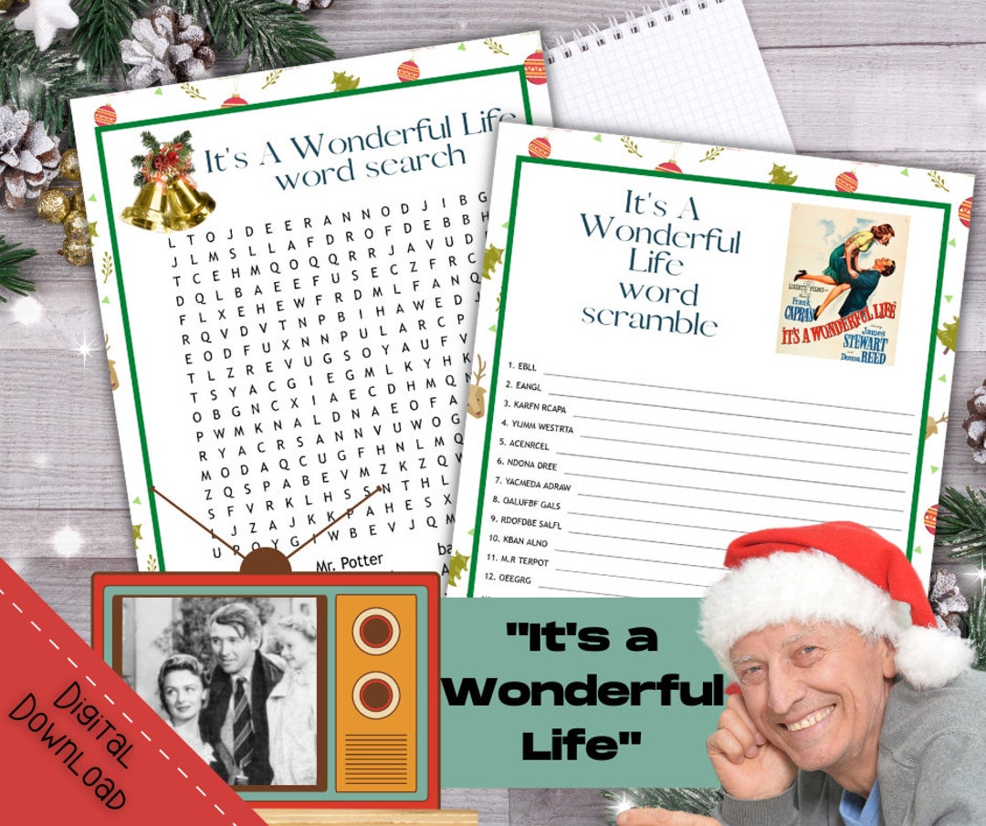 Christmas Party Games, It's a Wonderful Life, Christmas Word Scramble ...