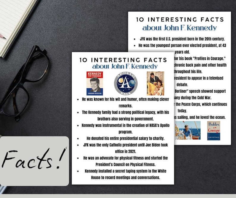 JFK Activity Mega-pack: Large Print History & Coloring (digital ...