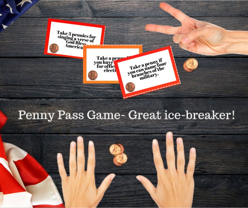 Patriotic Penny Pass Game: Senior Ice Breaker (digital Download) - Etsy