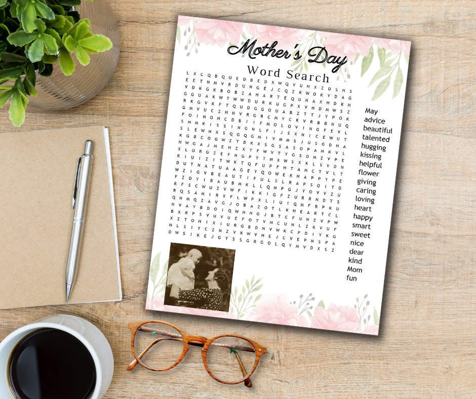 Mother's Day Word Search, Mother's Day Word Scramble, Mother's Day ...