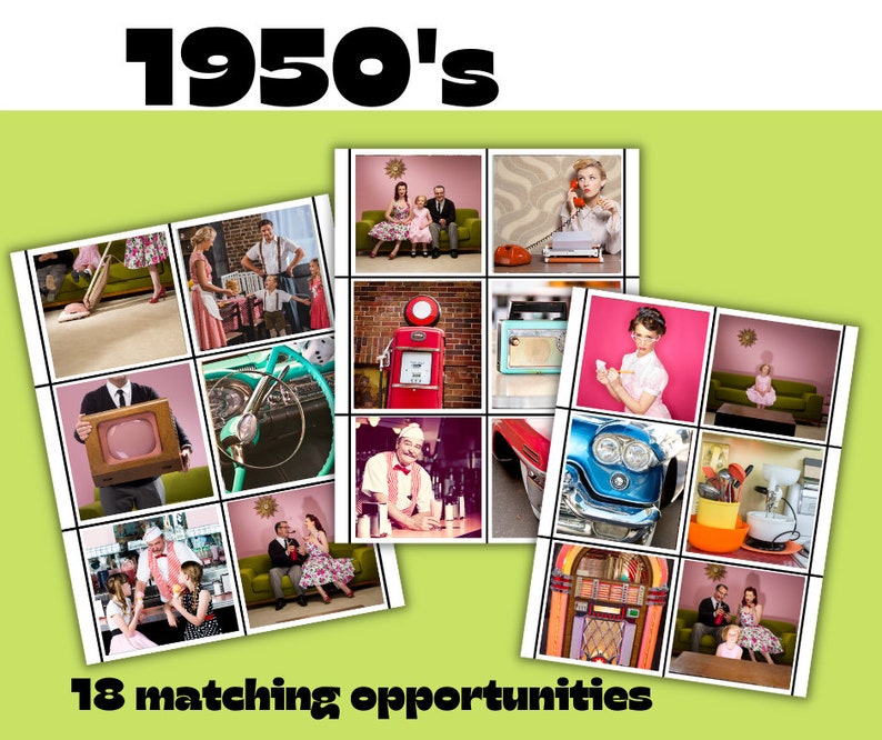 Decades, Matching Bundle, Dementia Sorting Kits, Sorting Games ...