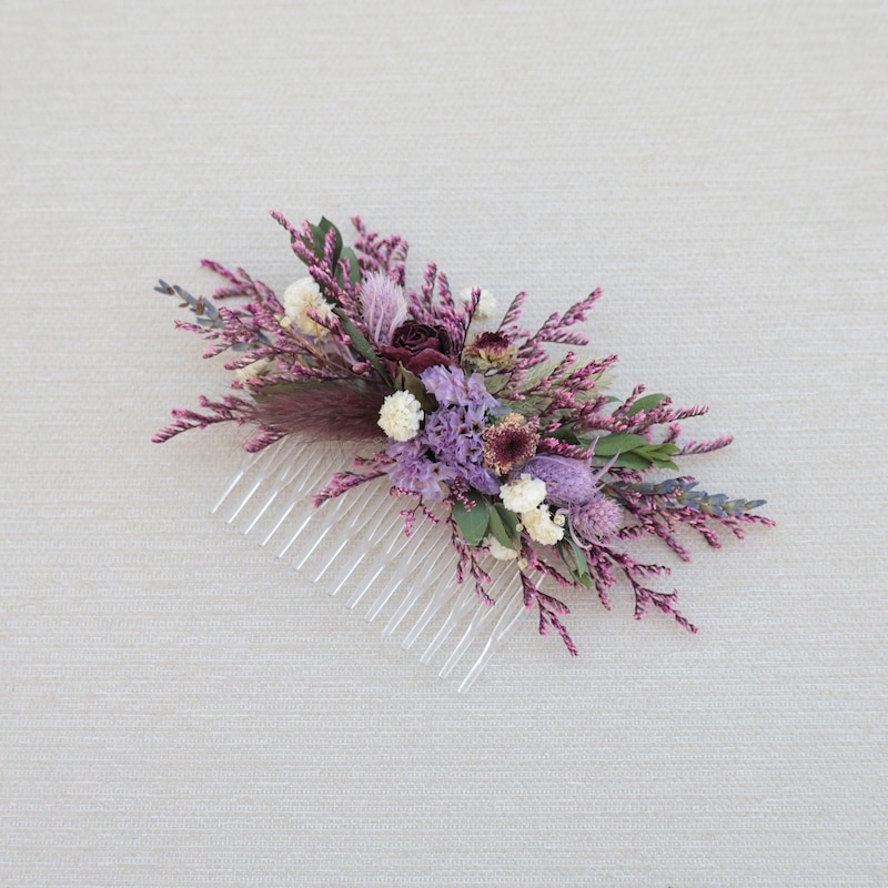 Preserved Flower Combs - Etsy