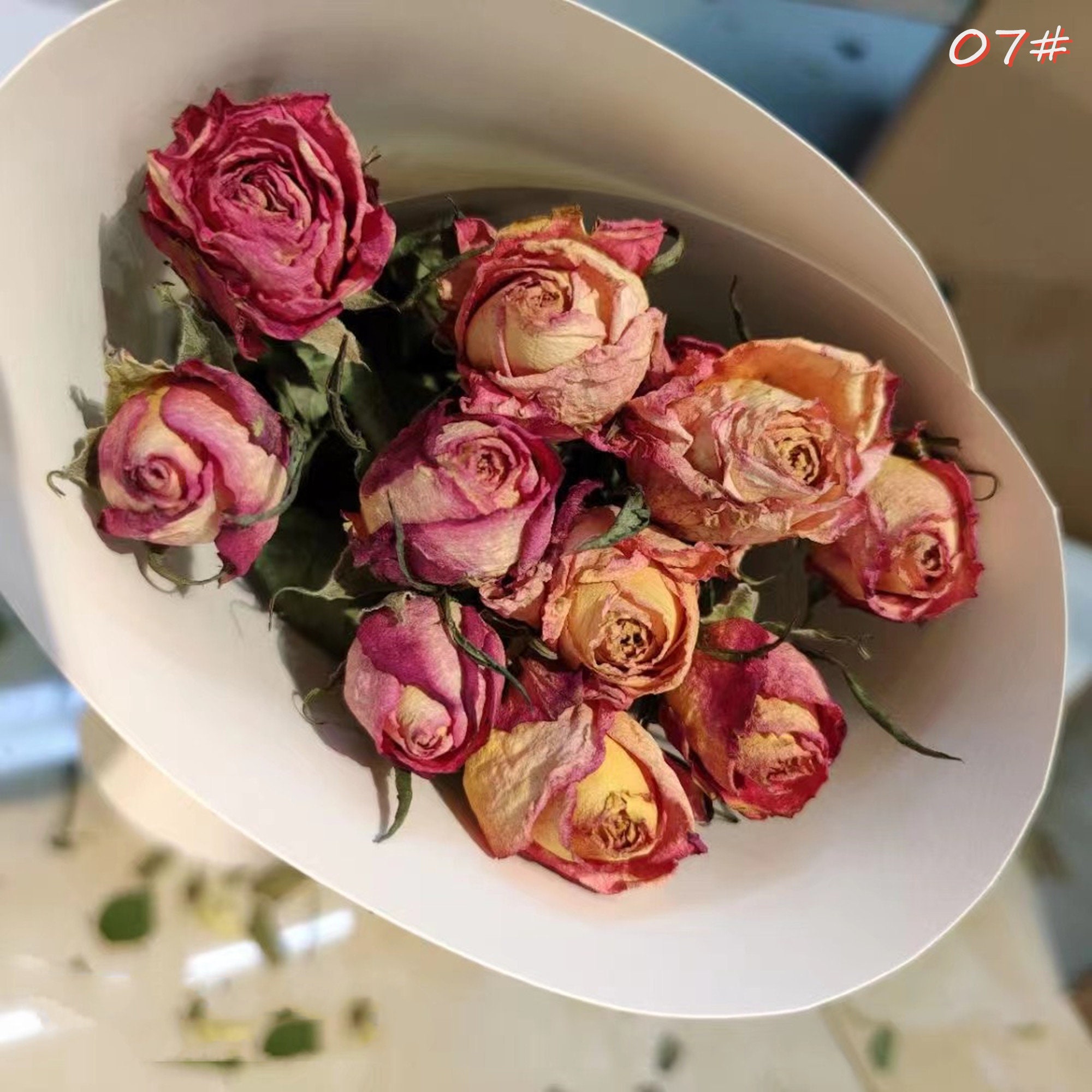 One Bundle Dried Roses Dried Flowers Bouquet Rustic Vintage | Etsy