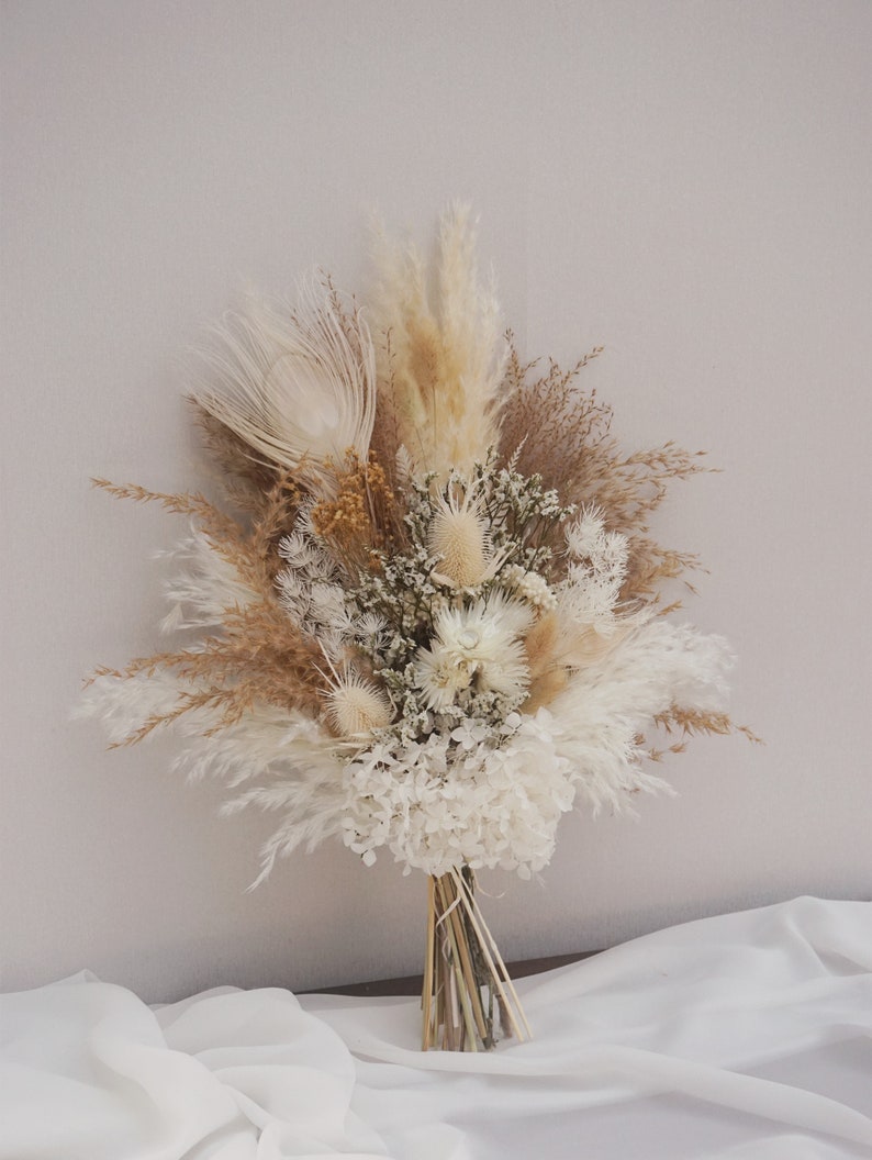 Neutral Rust Tone Bridal Bouquet / Eucalyptus Greenery Bouquet for ...