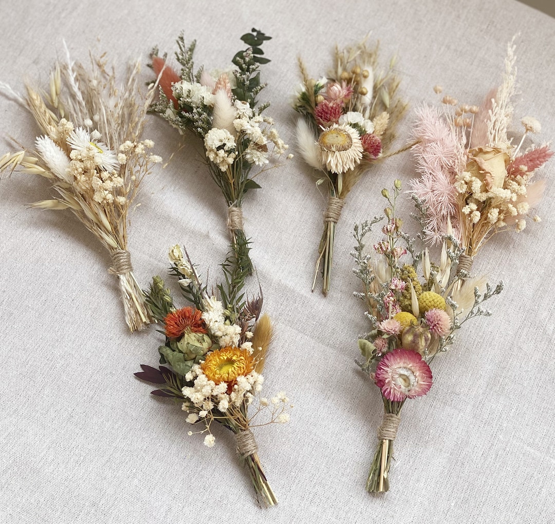 Mini Dried Flower | Dried Rose Bouquets | Letterbox Gift | Boutonniere ...