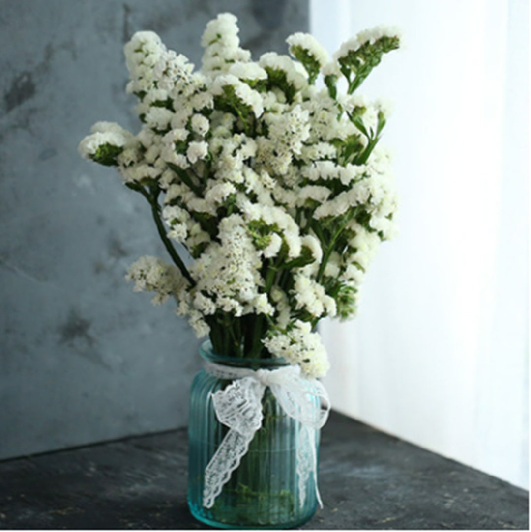 Preserved Statice Pink, Lavender and White Colors Dried Flower Bouquet ...